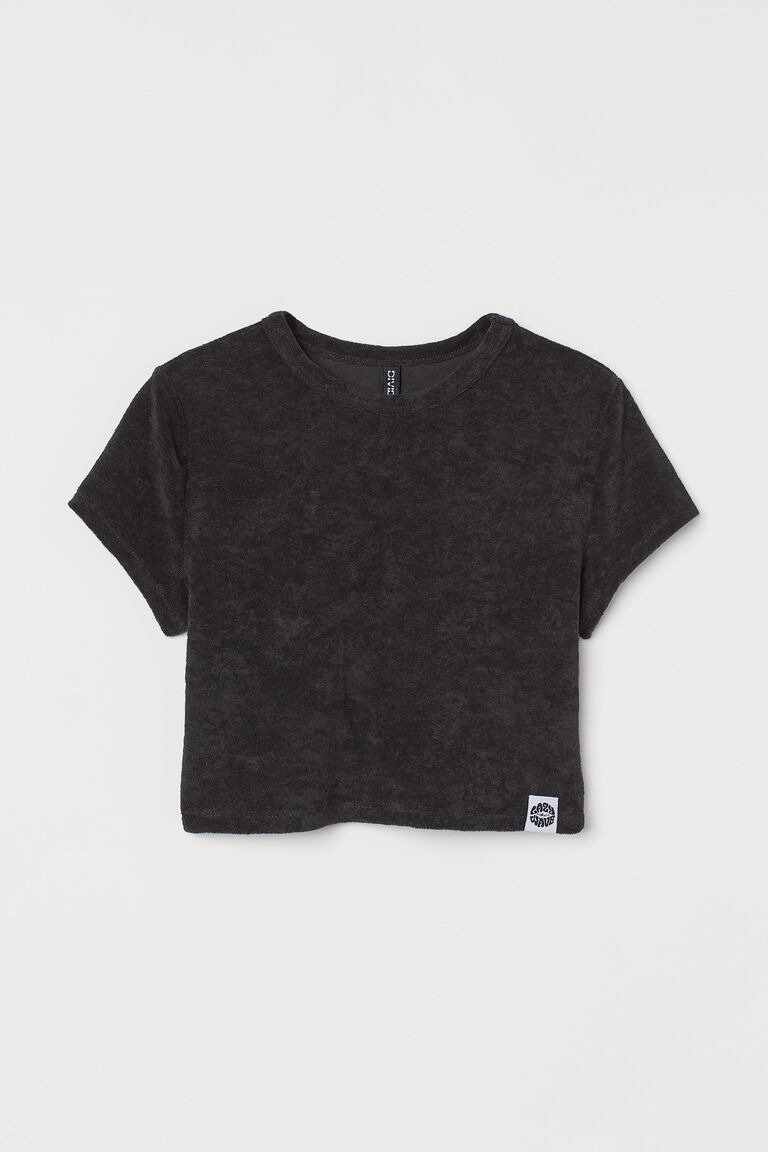 Cropped terry top