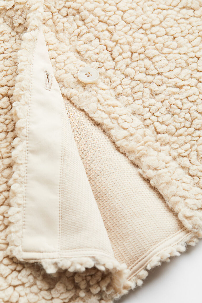 Oversized teddy shacket