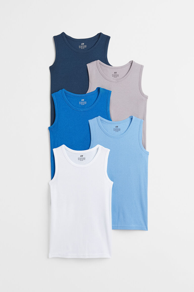 5-pack cotton vest tops