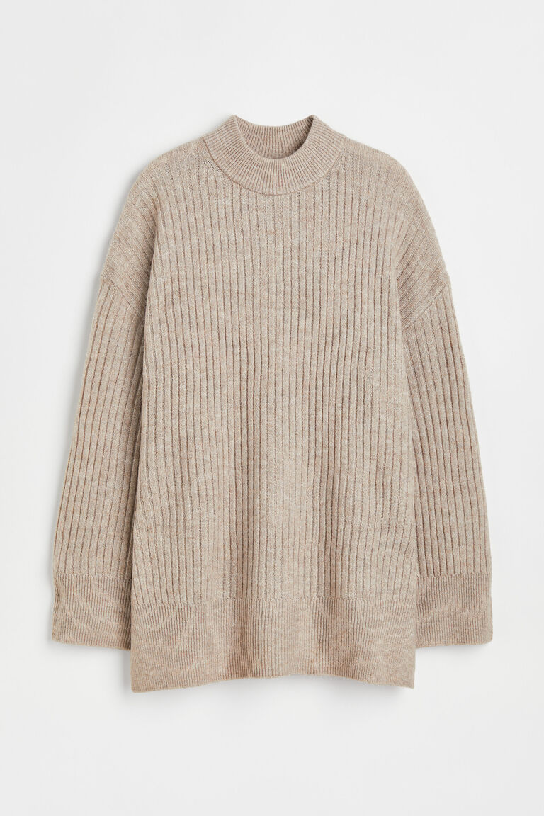Rib-knit jumper