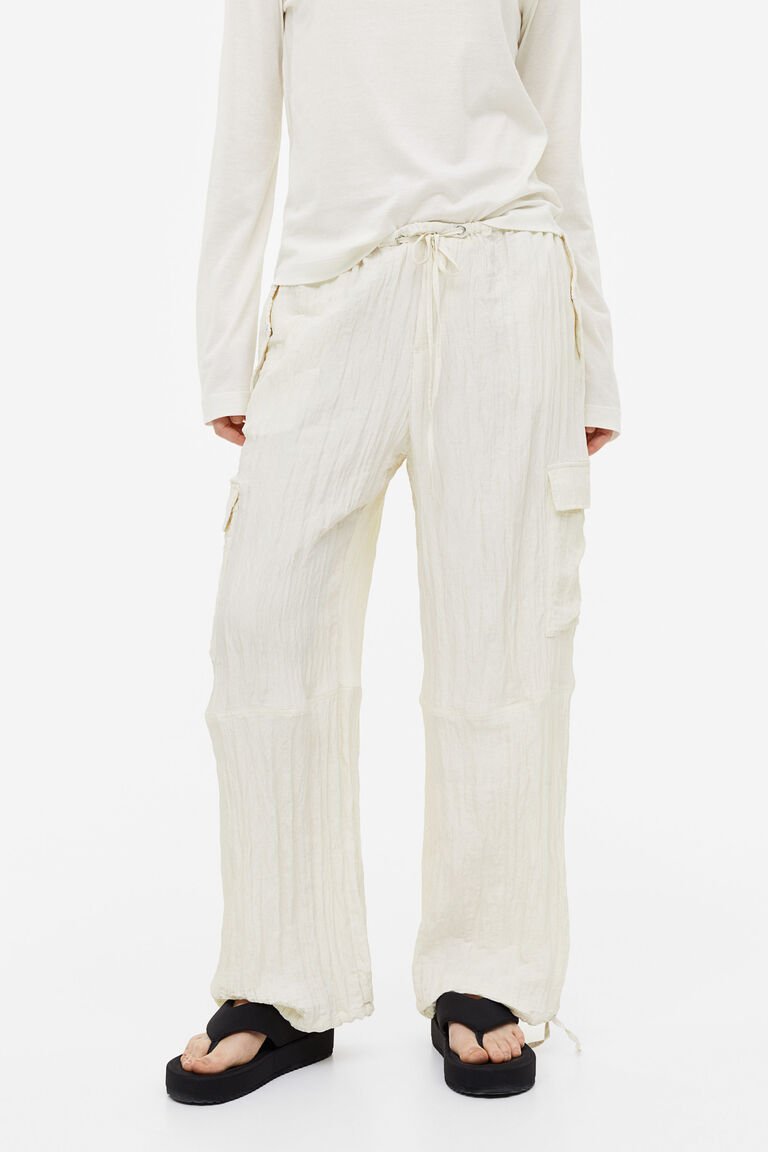 Drawstring-detail cargo trousers