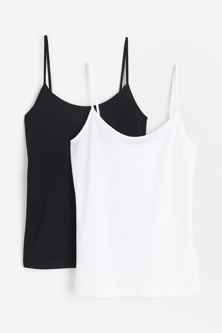 2-pack jersey strappy tops