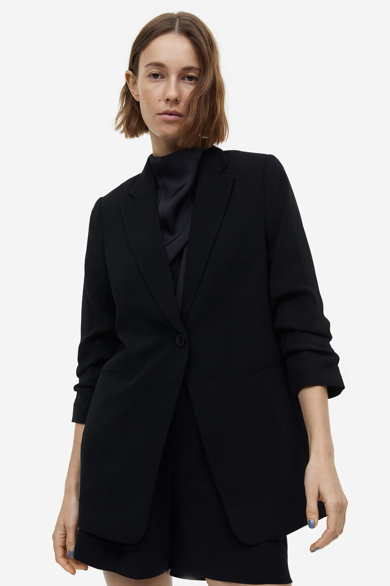 Gathered-sleeve jacket