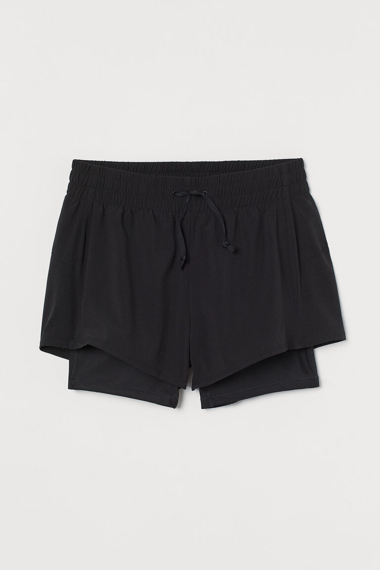 Double-layered sports shorts