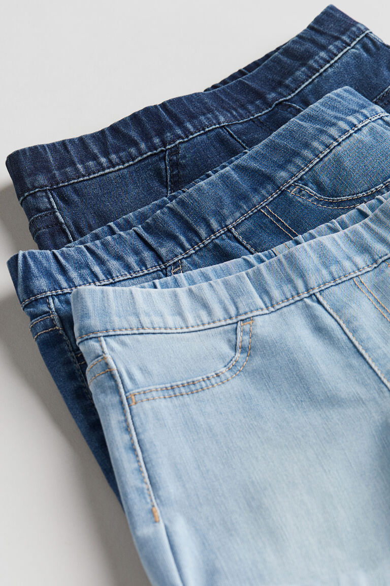 3-pack denim shorts