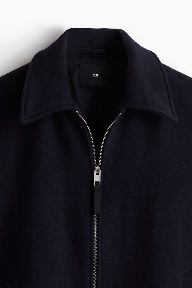 Regular Fit Wool-blend shacket