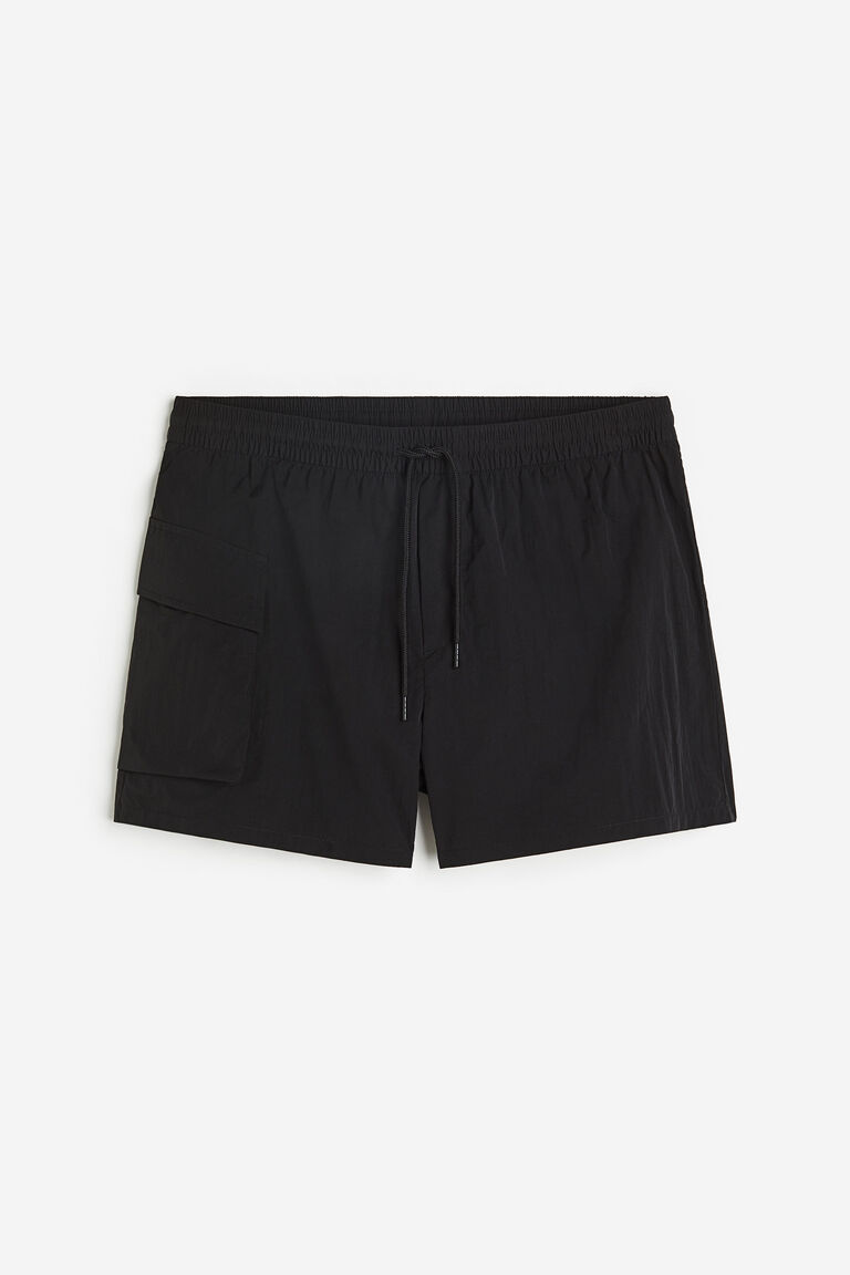 Leg-pocket swim shorts