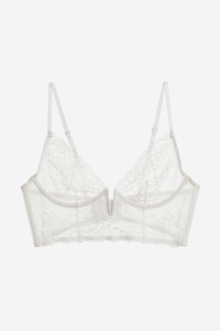 Non-padded lace bustier