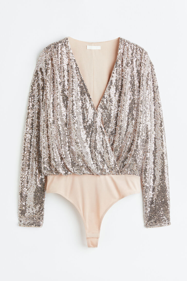 Sequined thong body