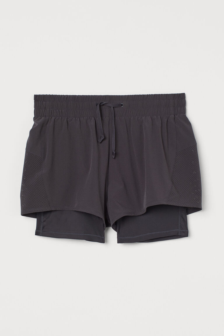 Double-layered sports shorts
