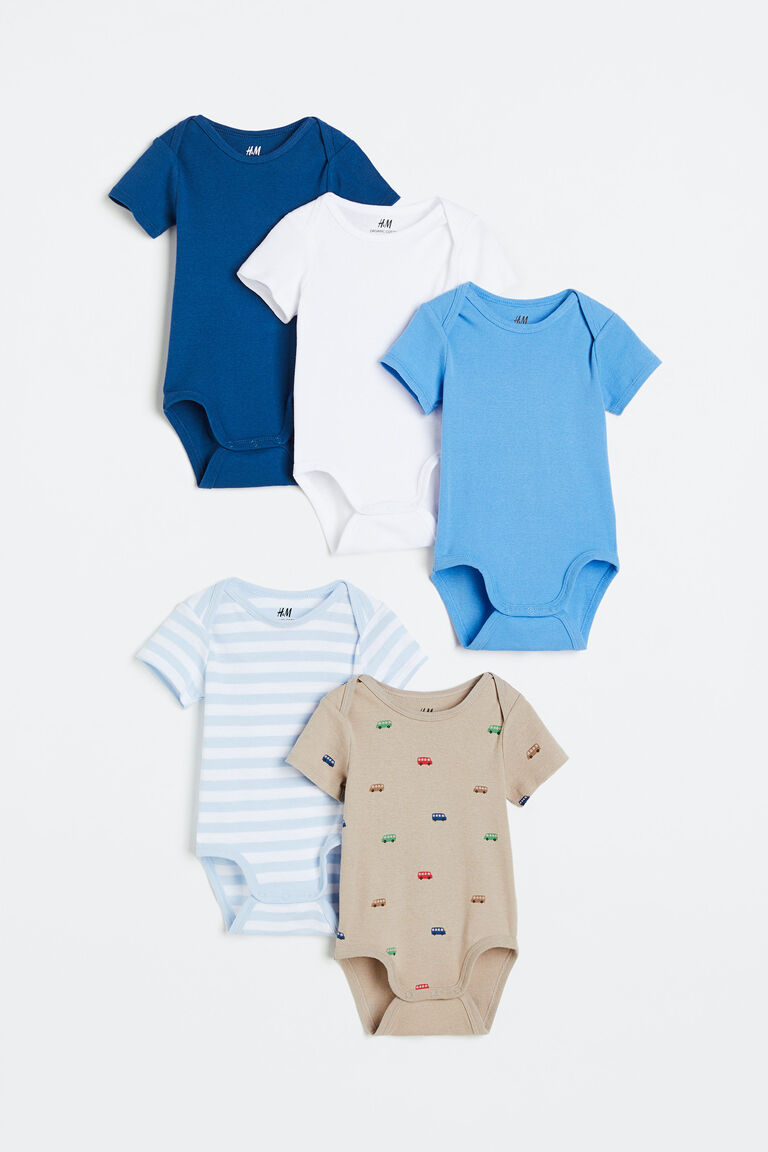 5-pack cotton bodysuits