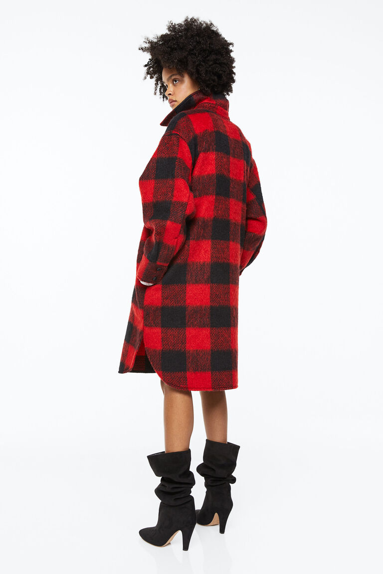 Oversized long shacket