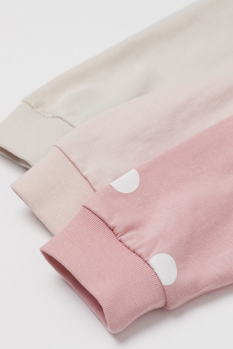 3-pack zip-up pyjamas