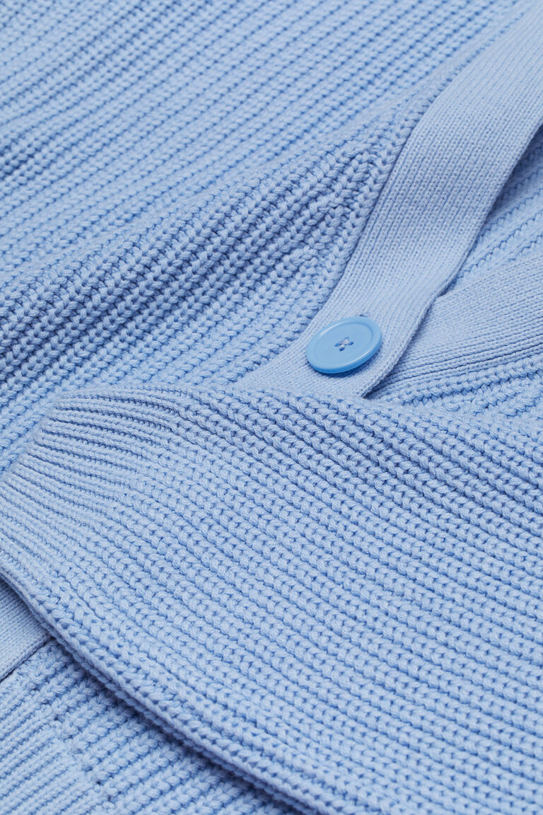 Rib-knit cardigan