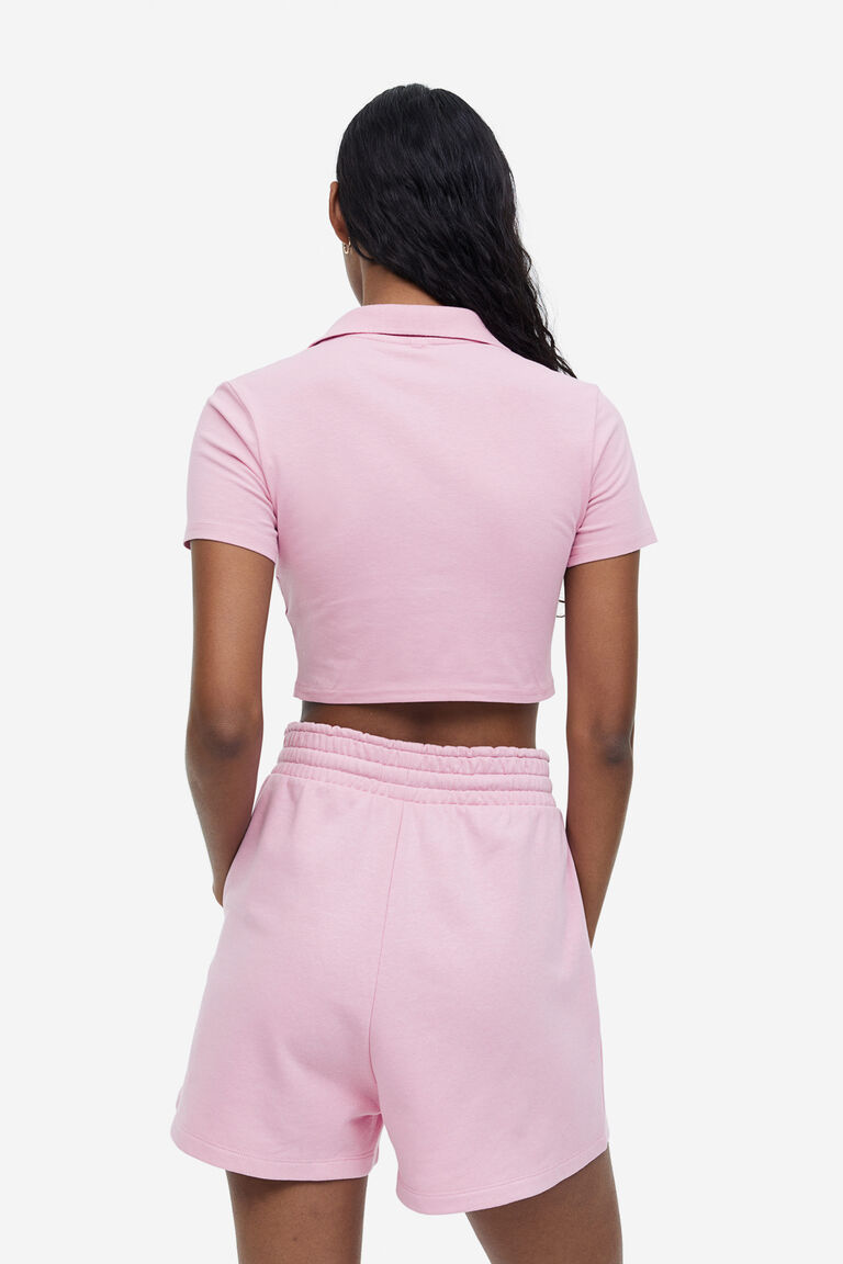 Collared cropped top