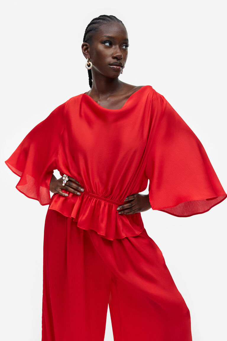 Crêpe-weave jumpsuit