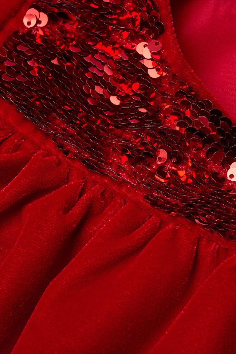 Sequined velvet dress