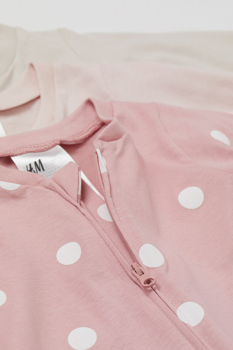 3-pack zip-up pyjamas