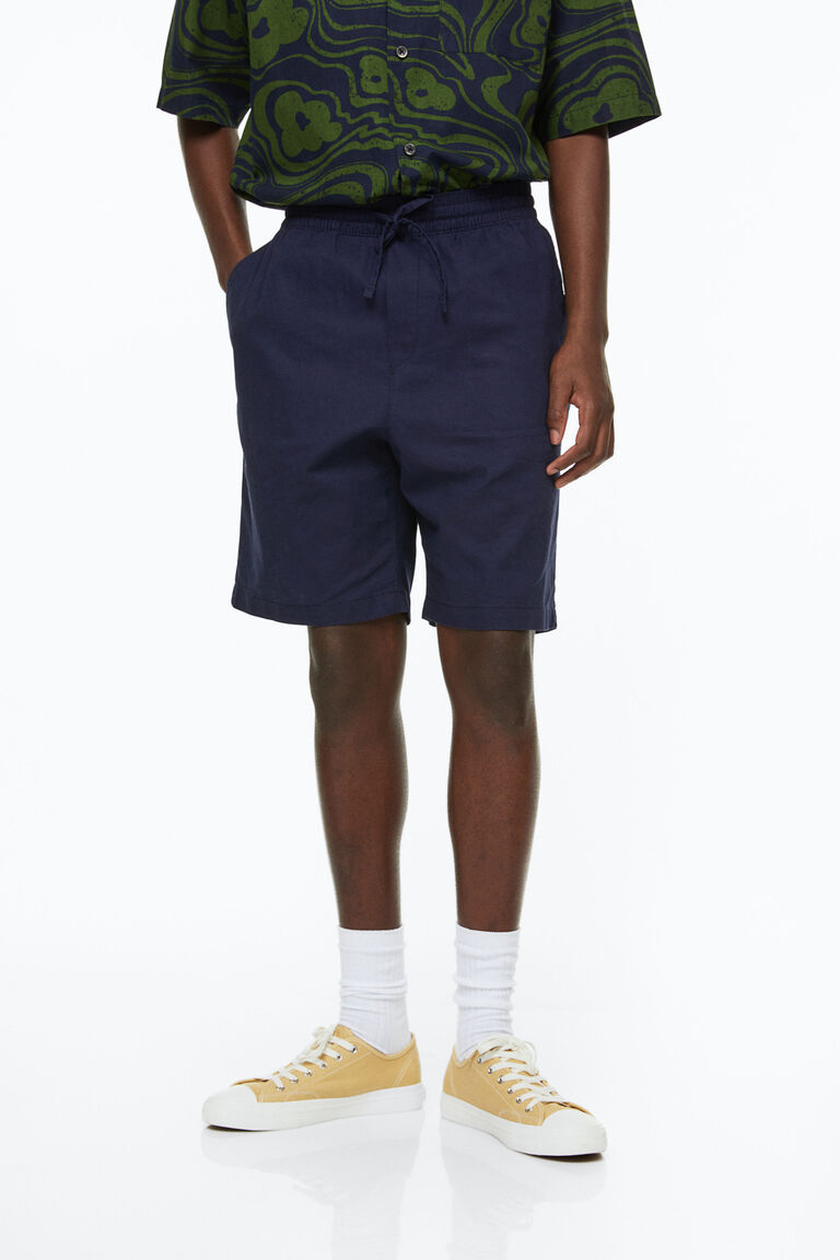 Loose Fit Linen-blend shorts