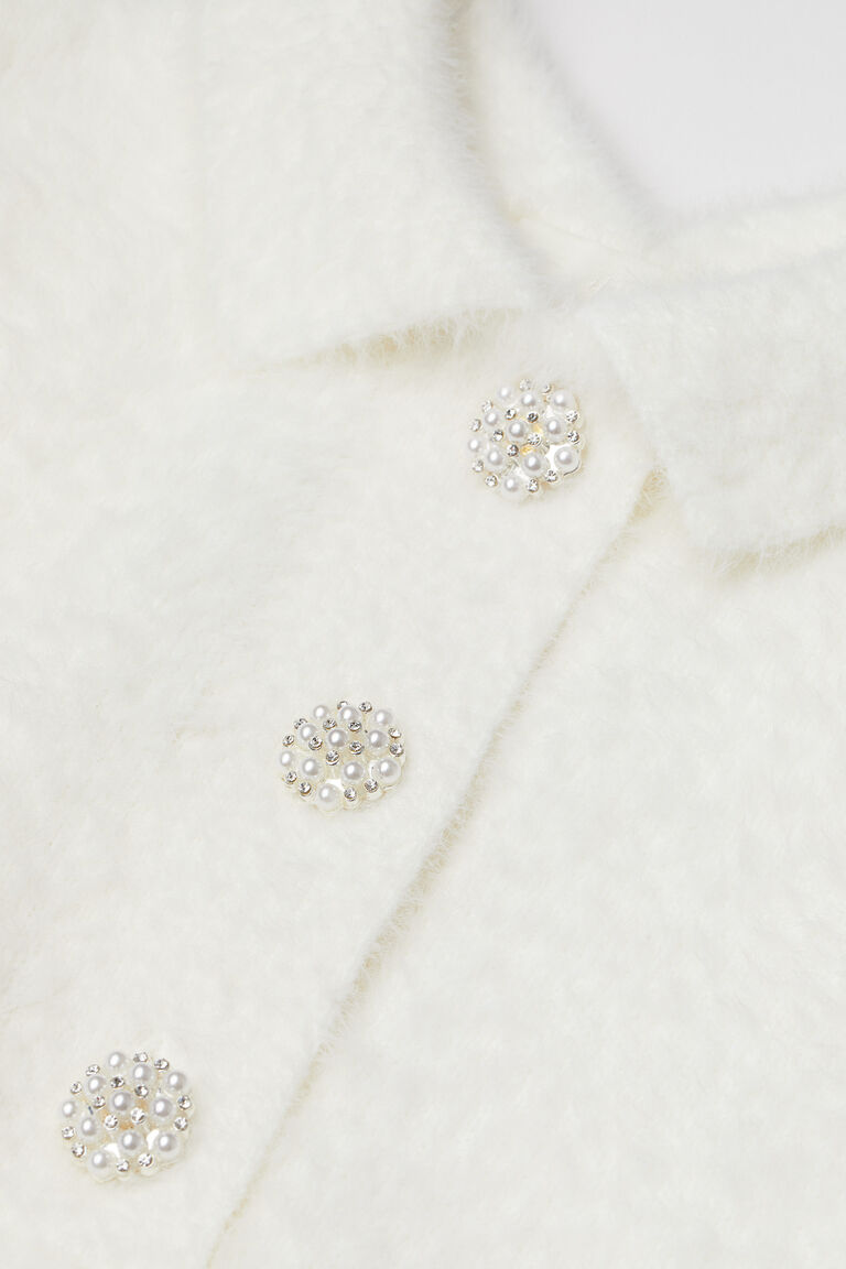 Sparkly-button fluffy top