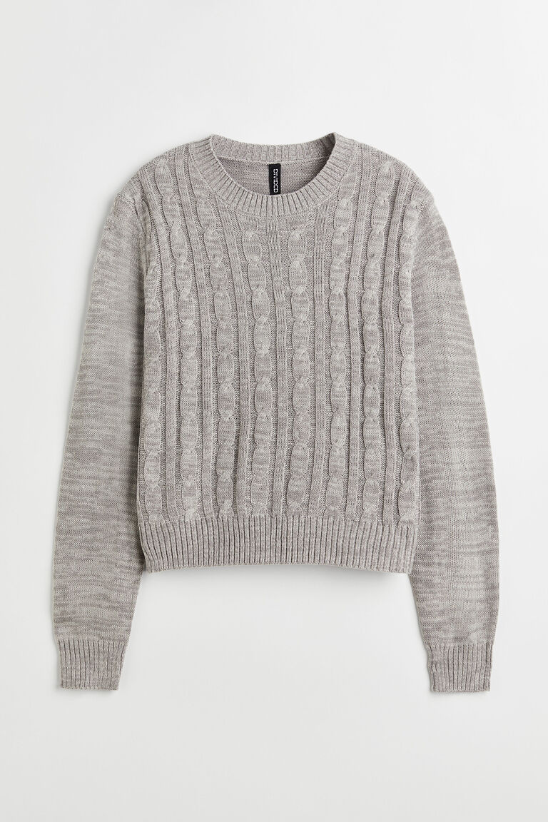 Cable-knit jumper