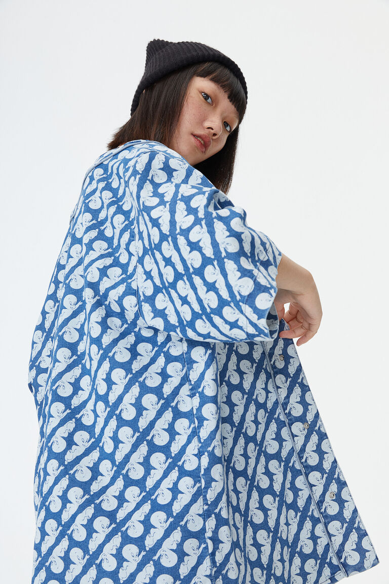 Patterned denim jacket