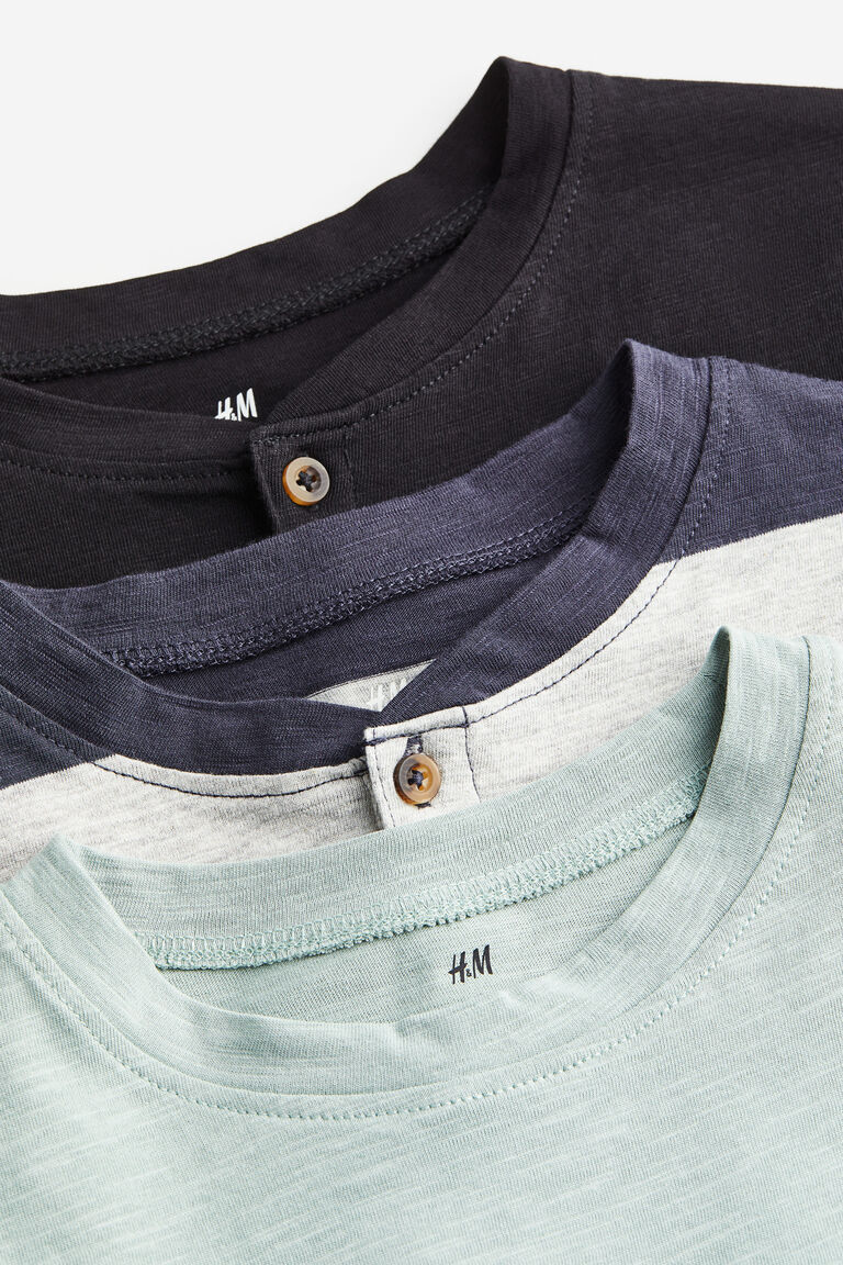 3-pack Henley tops