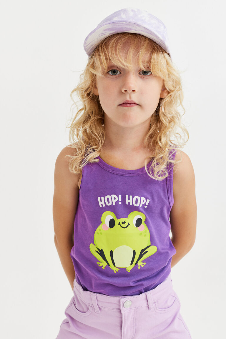 Cotton jersey vest top