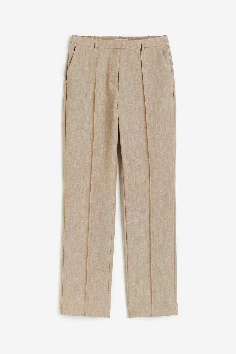 Crease-leg trousers