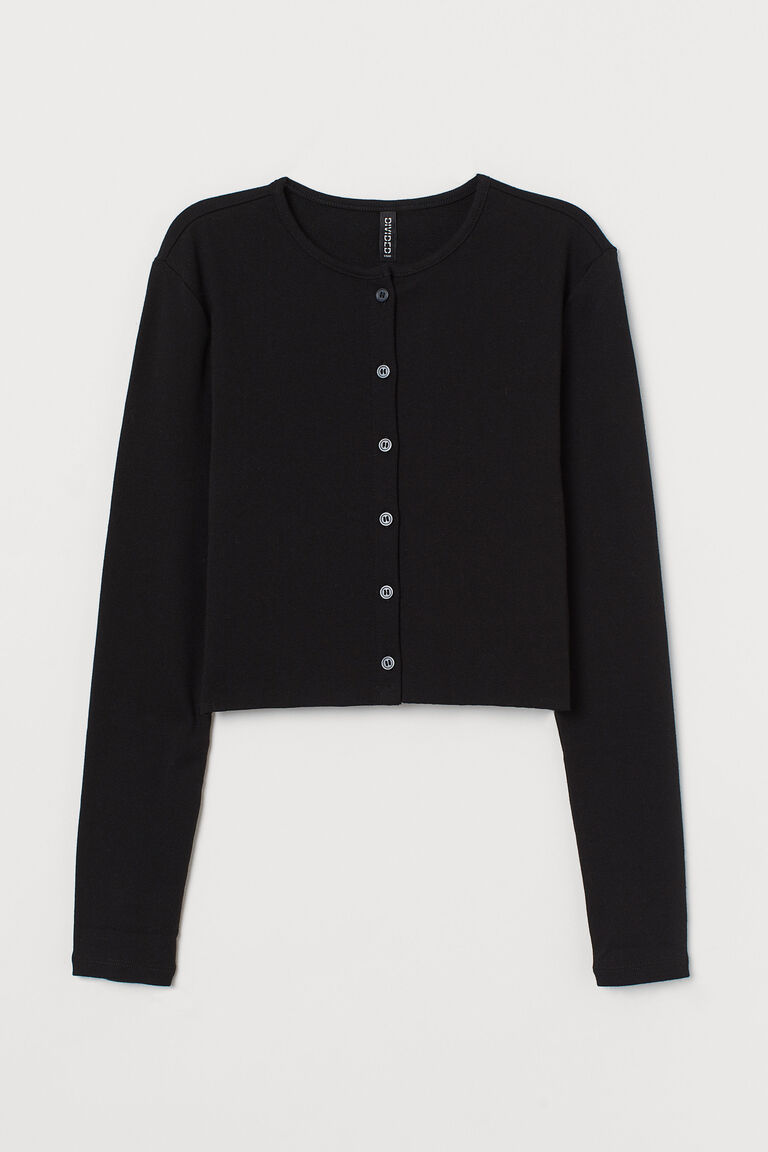 Long-sleeved jersey top