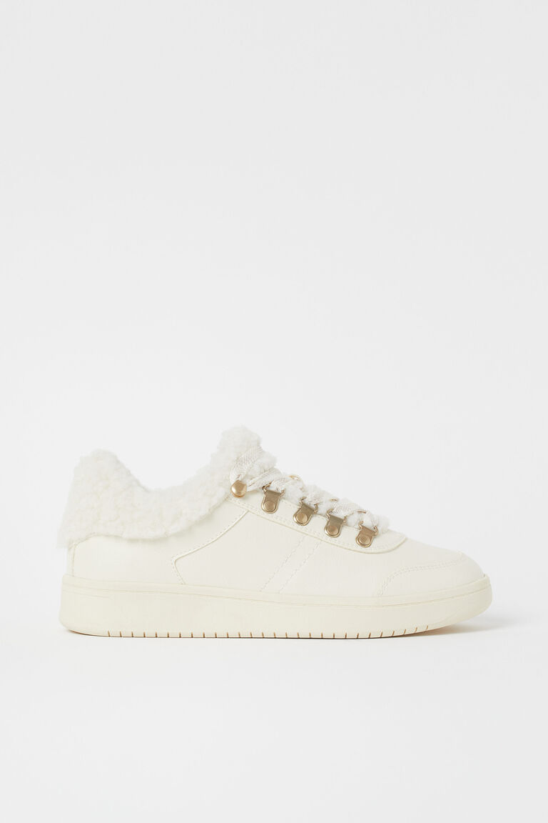 Faux shearling-lined trainers