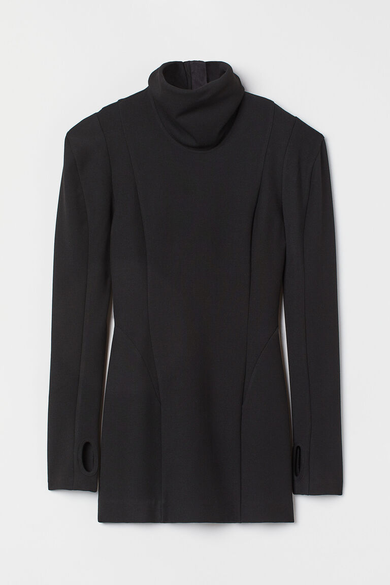 Defined-shoulder dress