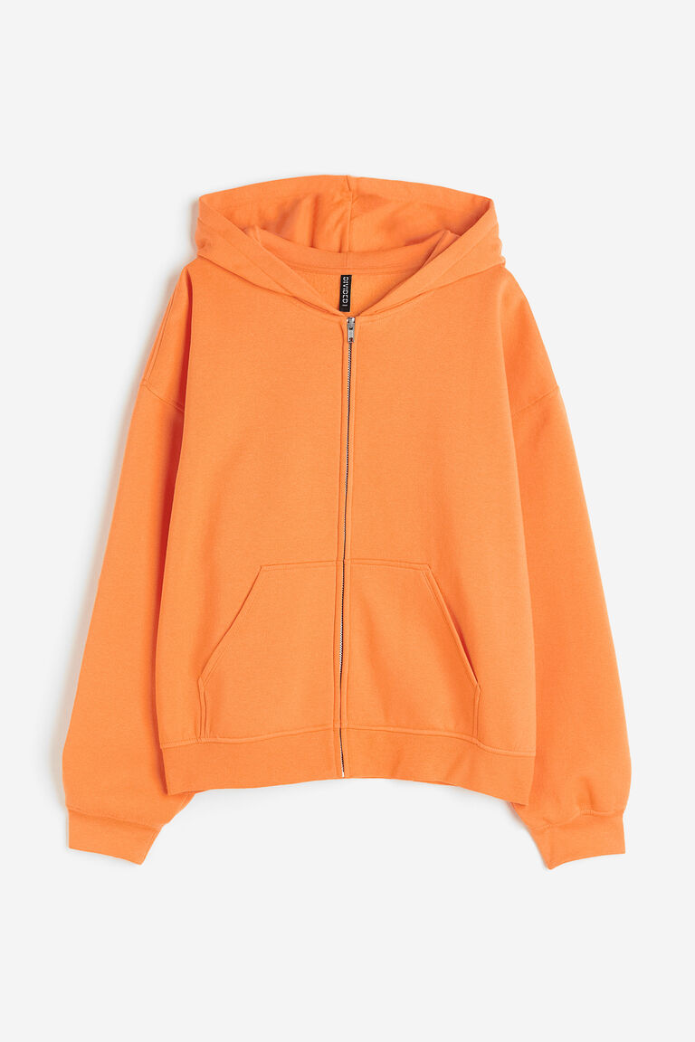 Oversized zip-through hoodie