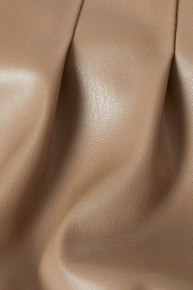 Imitation leather shorts