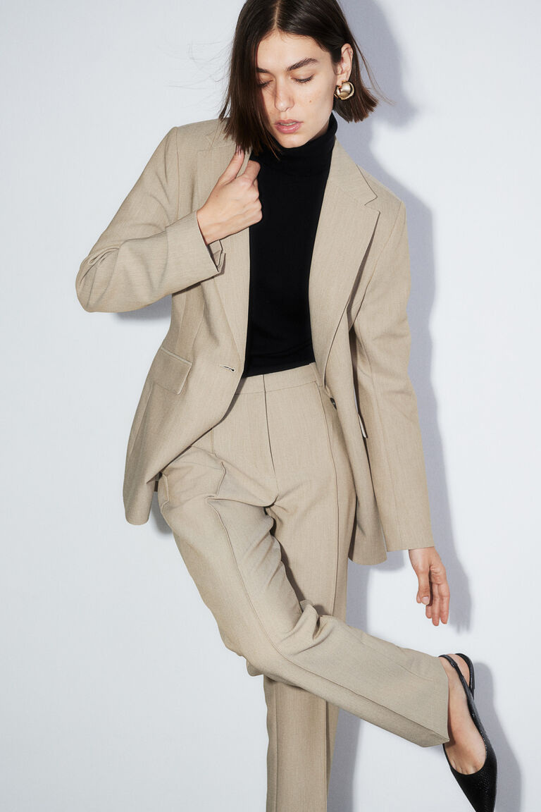 Crease-leg trousers