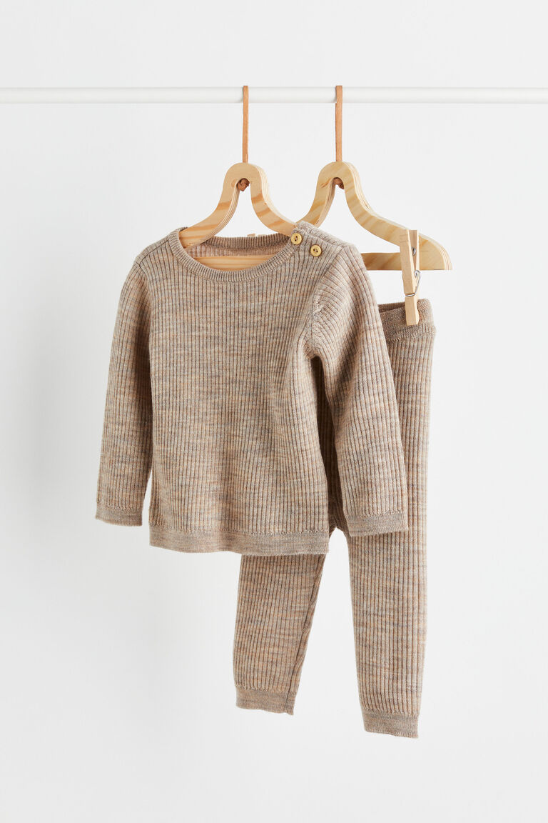 2-piece merino wool set