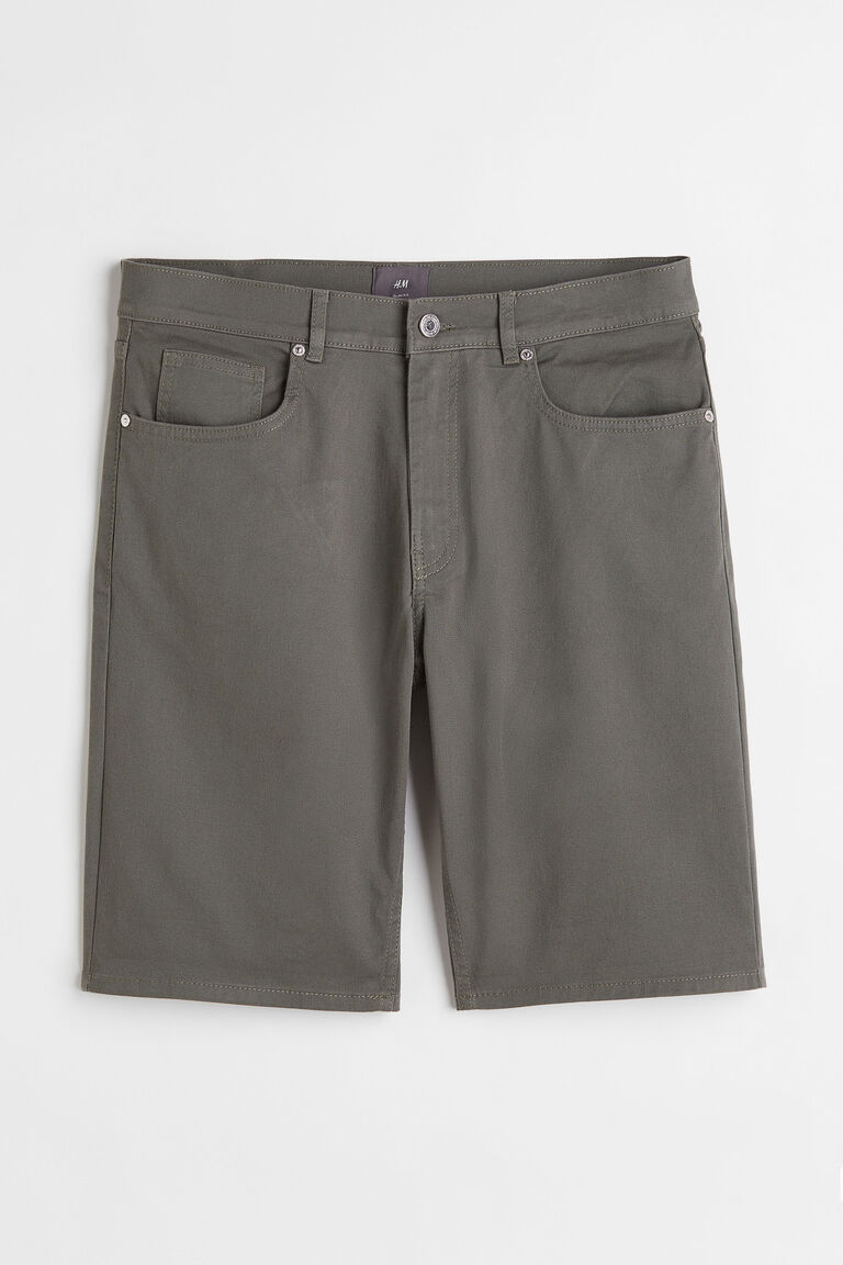 Slim Fit Cotton twill shorts