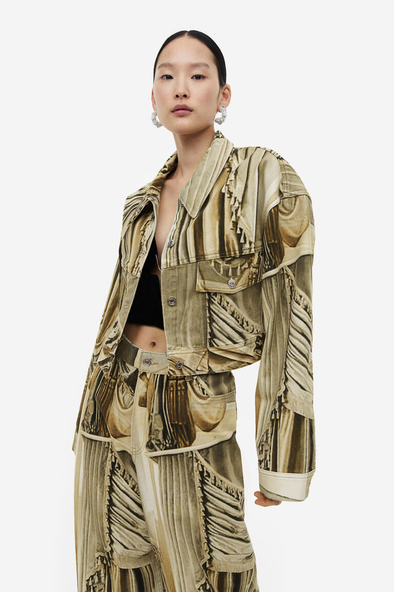 Printed twill jacket