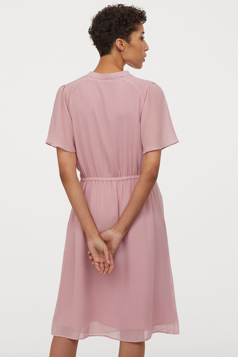 Pin-tuck-detail dress