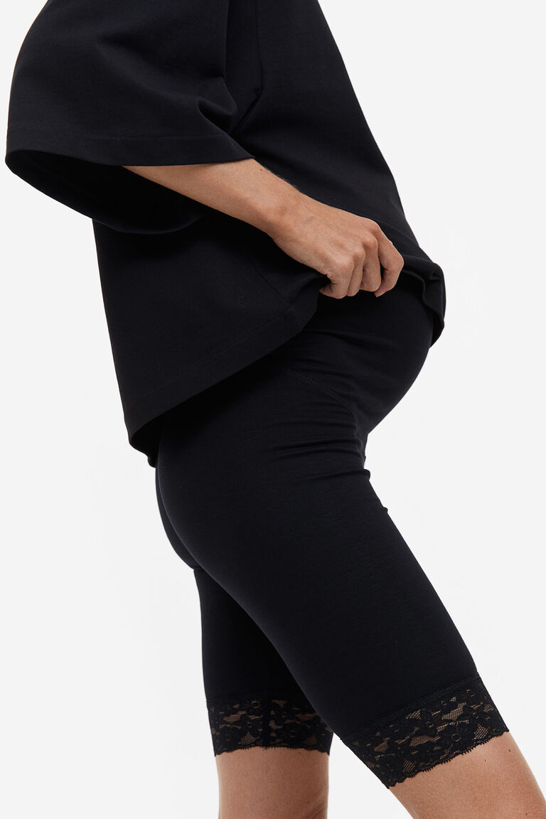 MAMA Lace-trimmed cycling shorts