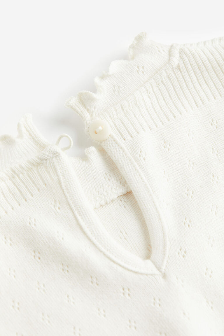 Pointelle jersey top