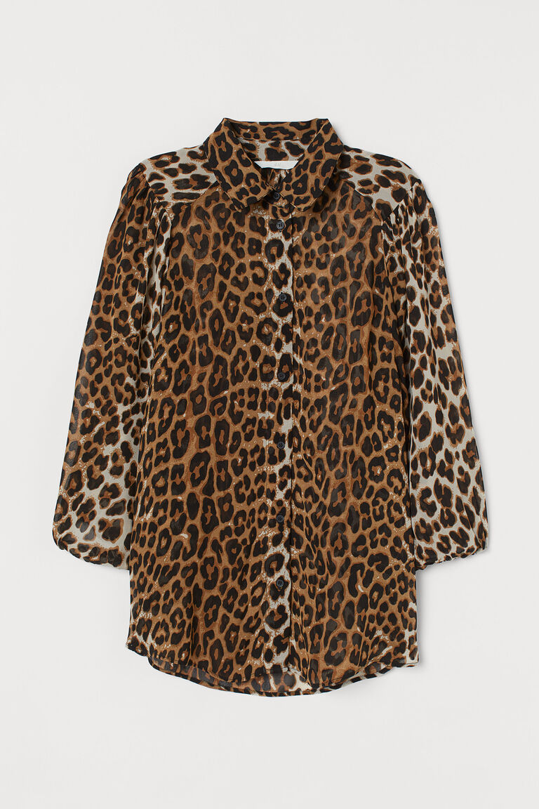 Patterned chiffon blouse