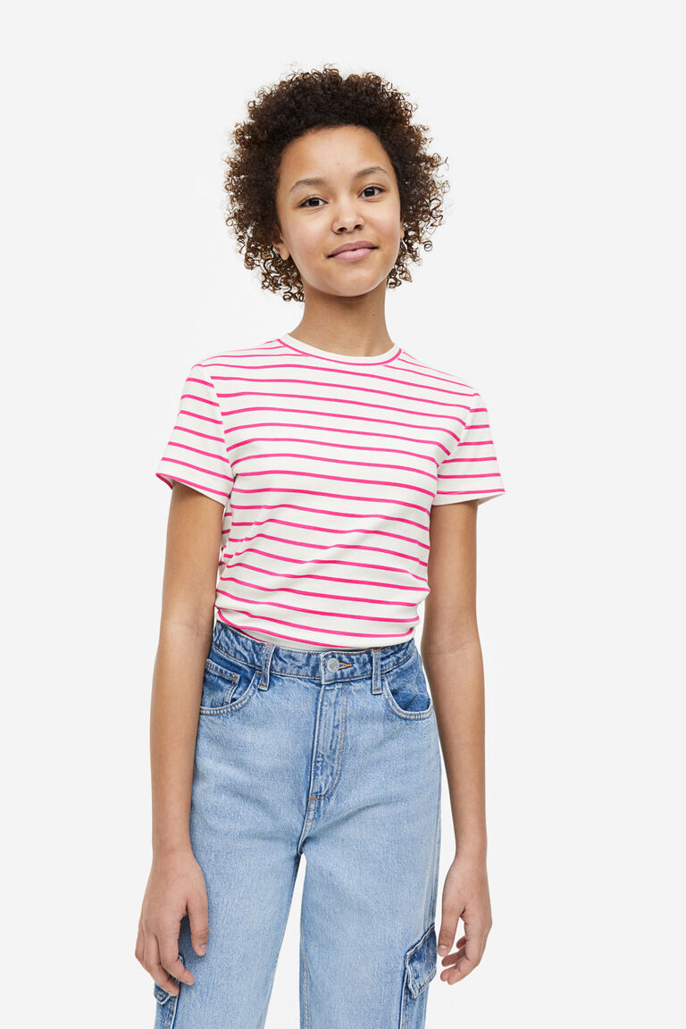 Ribbed cotton jersey top