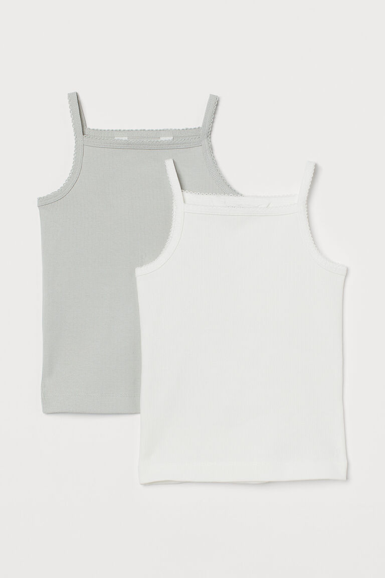 2-pack ribbed vest tops