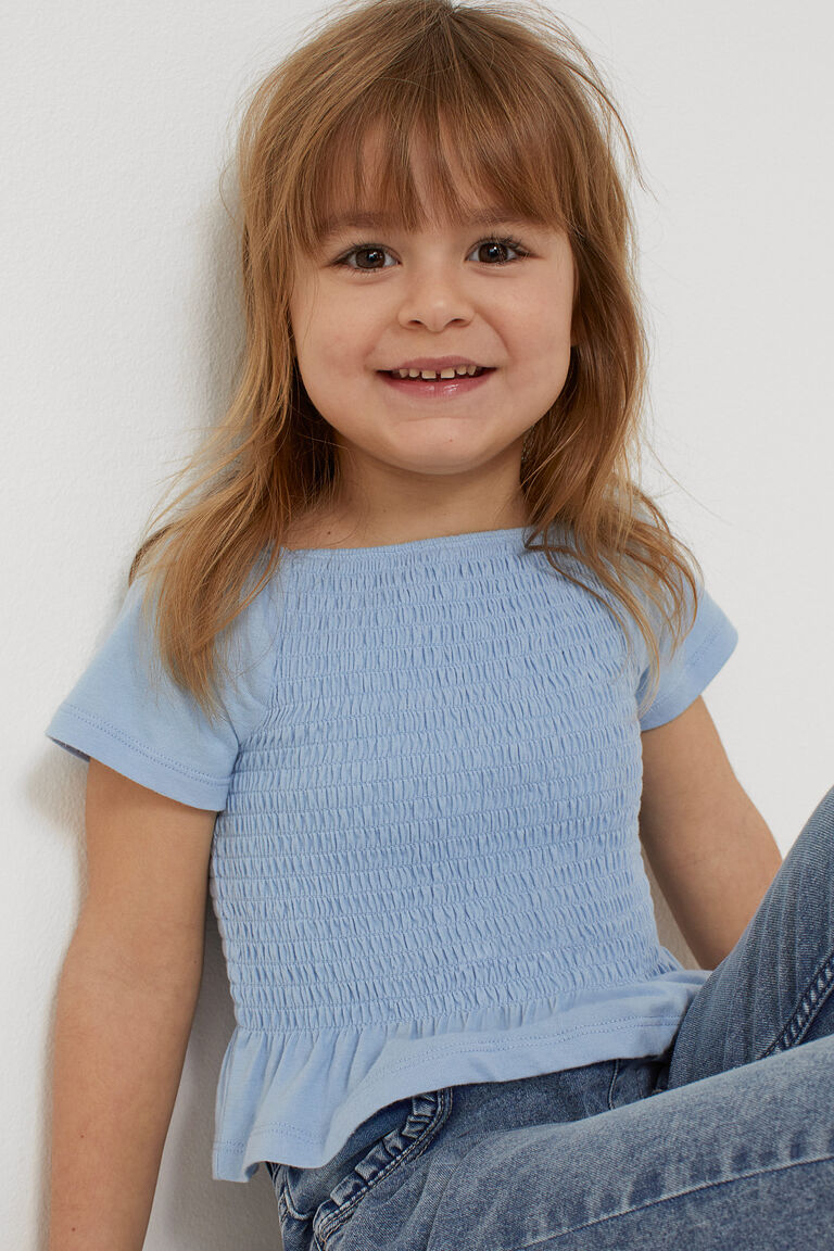 Smocked cotton top