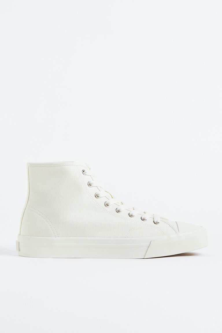 Canvas hi-top trainers
