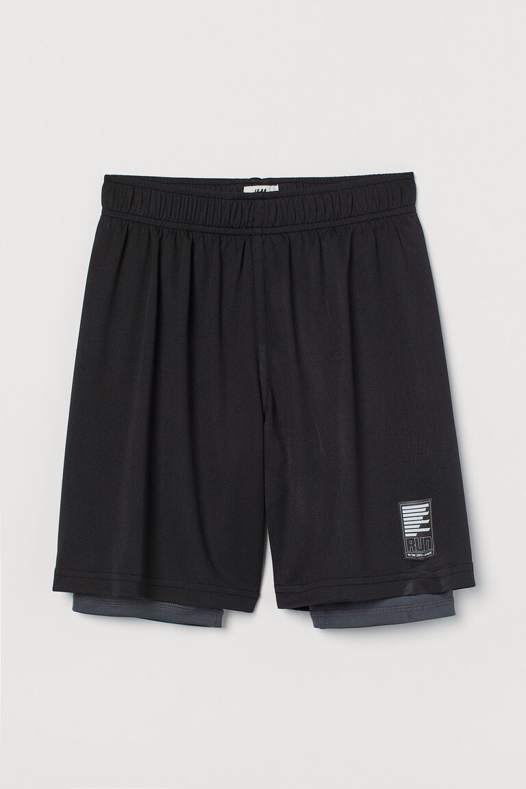 Double-layered sports shorts