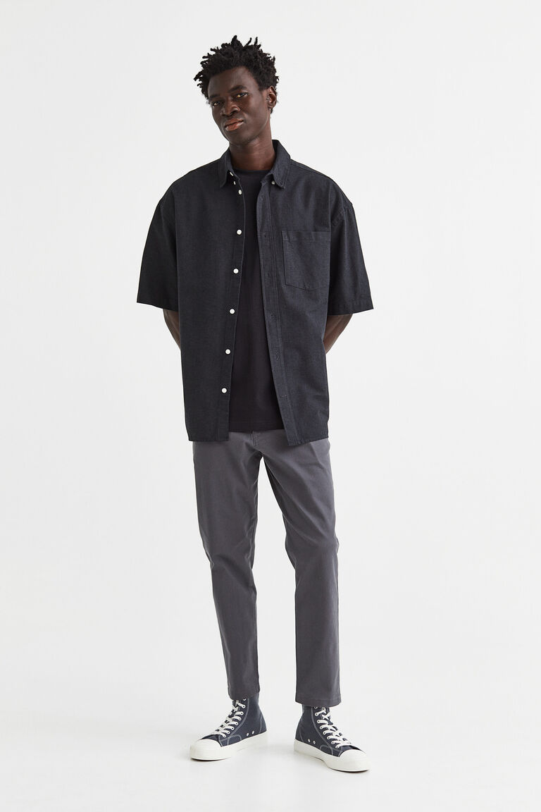 Slim Fit Cropped cotton chinos