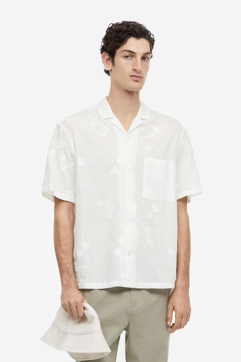 Relaxed Fit Embroidered resort shirt