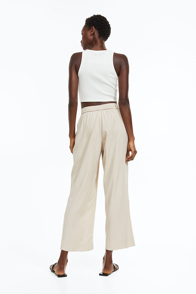 Lyocell-blend pull-on trousers